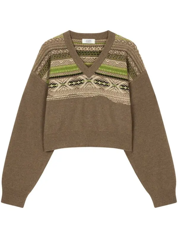 STUDIO TOMBOY Fair Isle Intarsia Knit Sweater