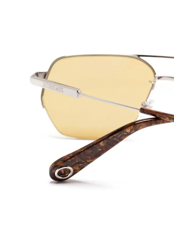 Jacquemus The Aviador Sunglasses - Gold