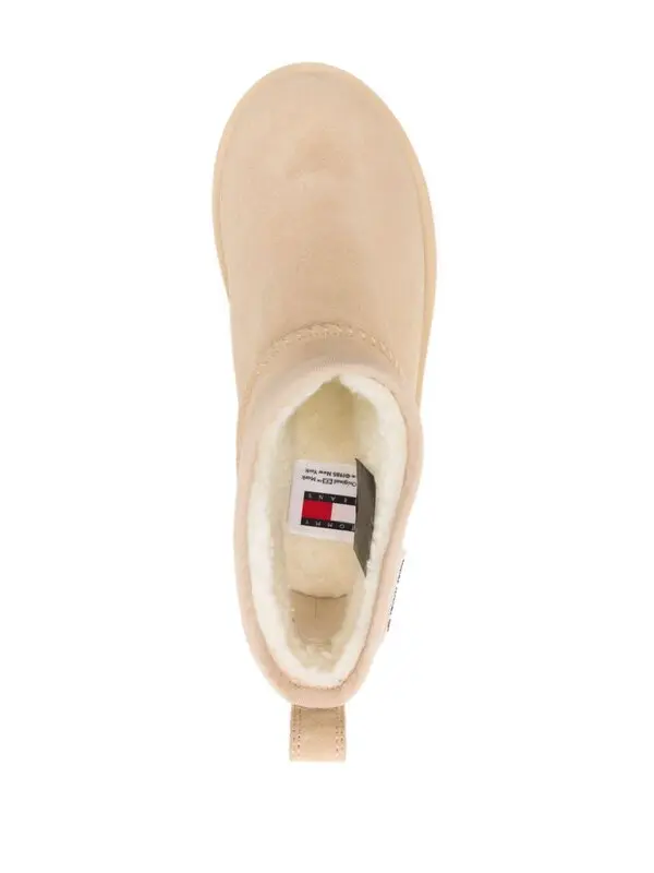 Tommy Hilfiger Suede Flatform Boots - Neutrals