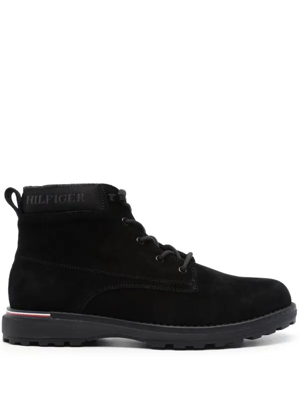 Tommy Hilfiger Logo-jacquard Suede Boots