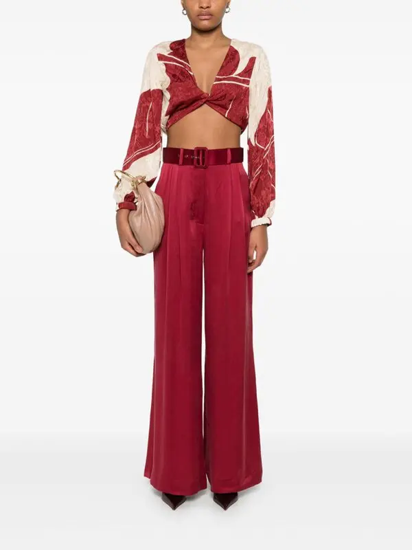 Zimmermann Tuck Trousers - Red