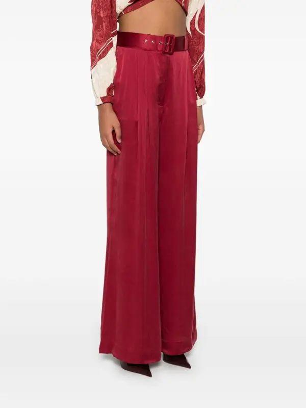 Zimmermann Tuck Trousers - Red