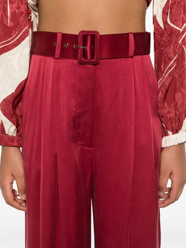 Zimmermann Tuck Trousers - Red