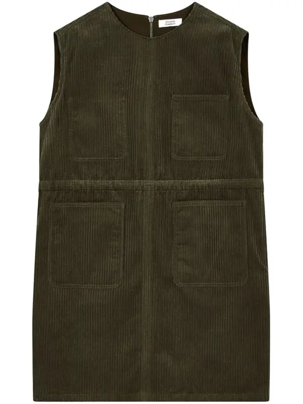 STUDIO TOMBOY Corduroy Sleeveless Dress - Green