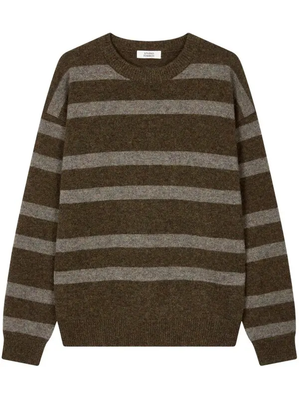 STUDIO TOMBOY Striped Sweater - Brown