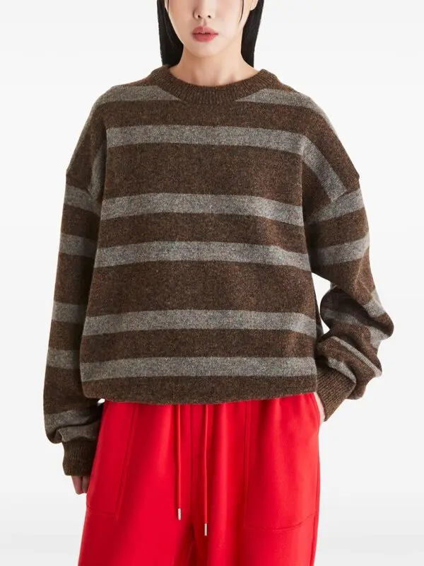 STUDIO TOMBOY Striped Sweater - Brown