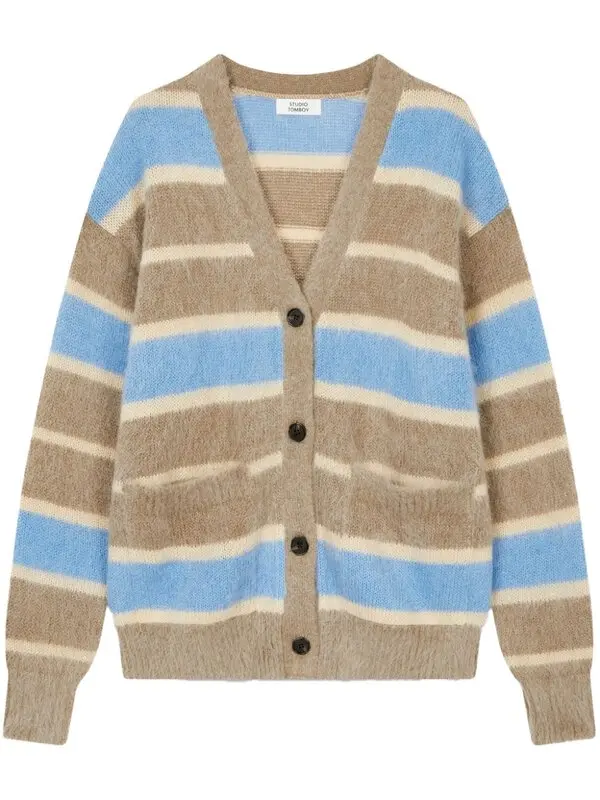 STUDIO TOMBOY Striped Cardigan - Neutrals