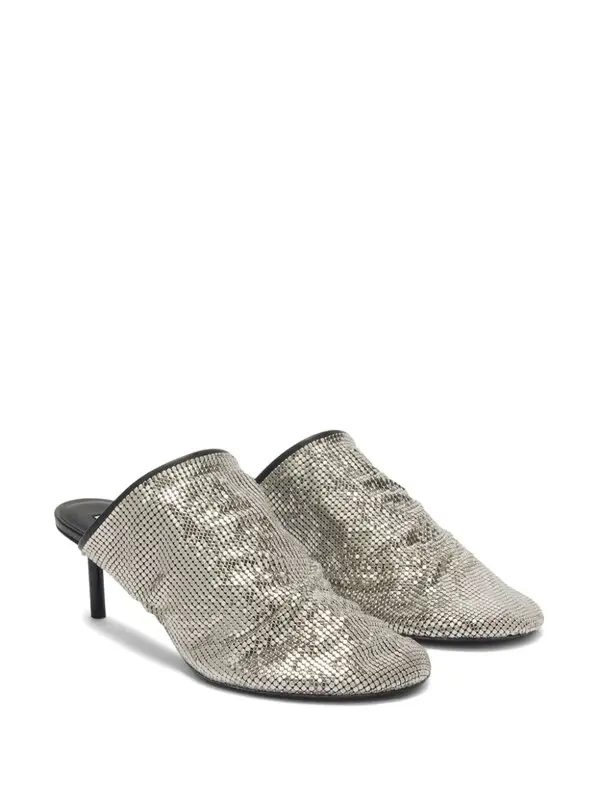 JIL SANDER Sequin-mesh Mules