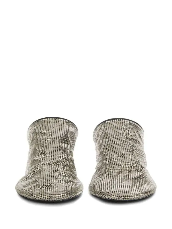 JIL SANDER Sequin-mesh Mules