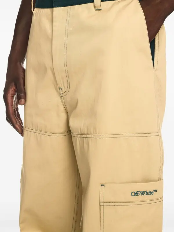 Off-White Contrast-stitching Cargo Trousers