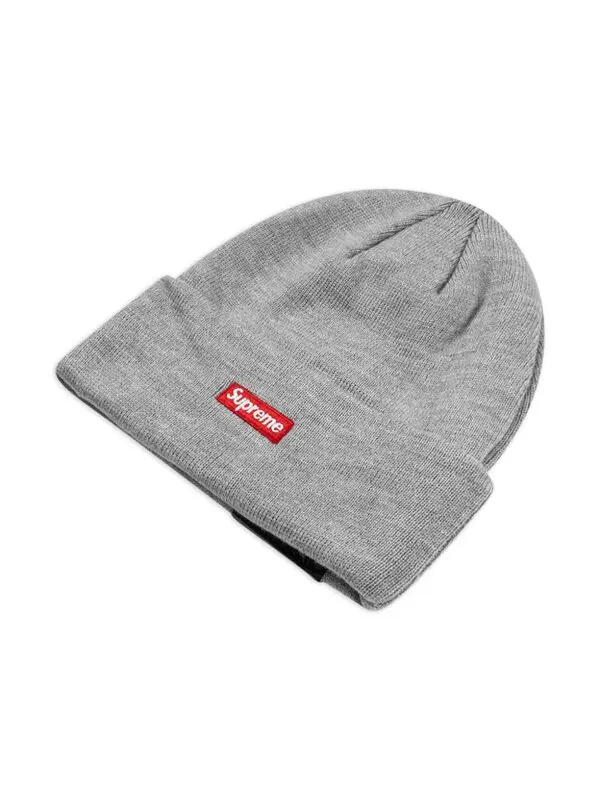 Supreme X New Era Logo-appliqué Beanie - Grey