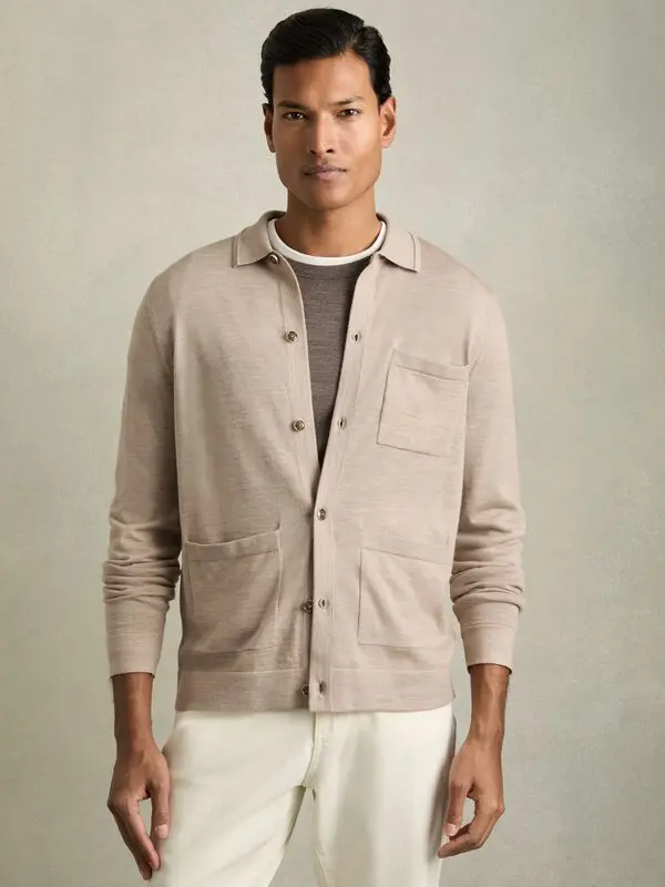 REISS Munich Wool Button-through Cardigan