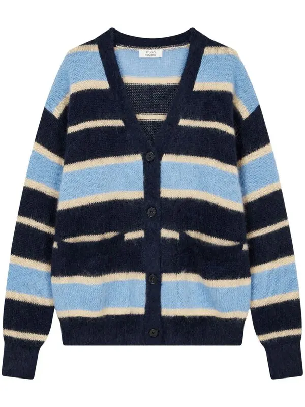 STUDIO TOMBOY Striped Cardigan - Blue
