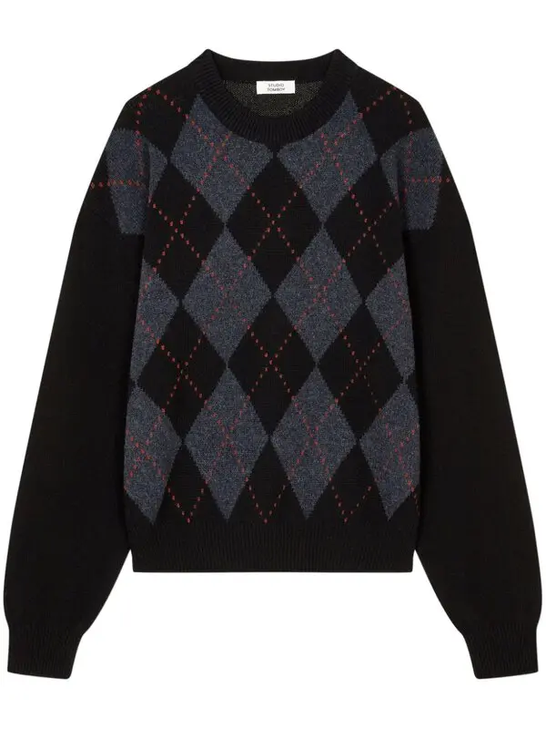 STUDIO TOMBOY Argyle Knit Sweater