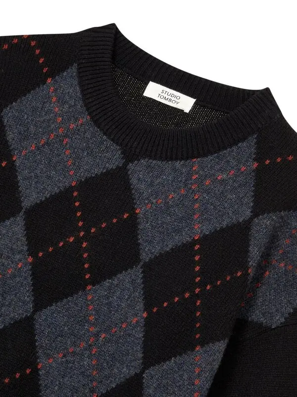 STUDIO TOMBOY Argyle Knit Sweater