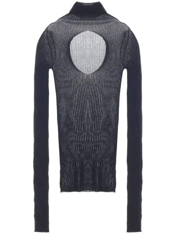 QUIRA High-neck Ribbed-knit Jumper