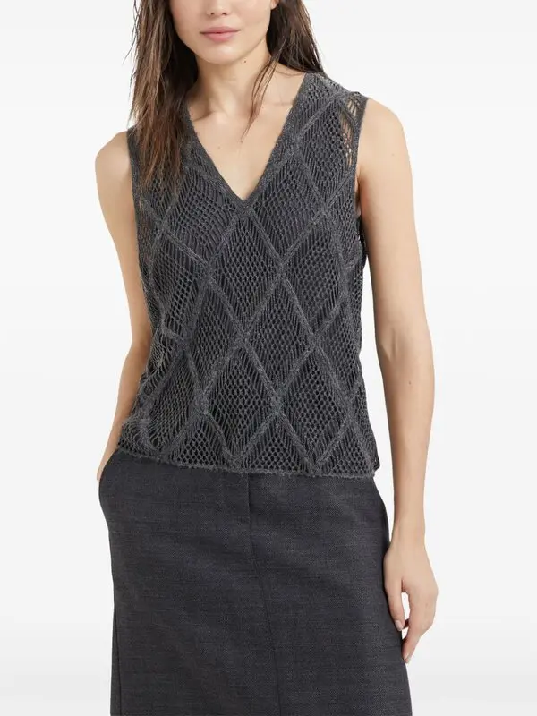 Brunello Cucinelli Open-knit Vest