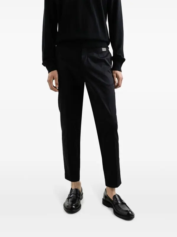 Dolce & Gabbana Mid-rise Slim-fit Trousers - Black