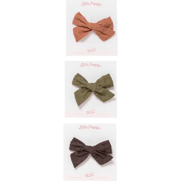 LITTLE POPPY CO Bow Clip Set - The London