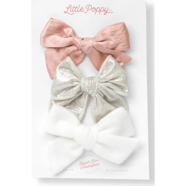 LITTLE POPPY CO Bow Clip Set - The Samantha