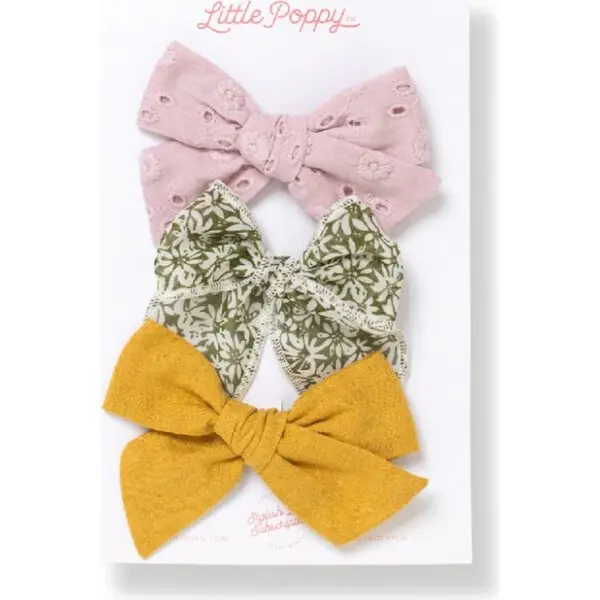 LITTLE POPPY CO Bow Clip Set - The Savannah