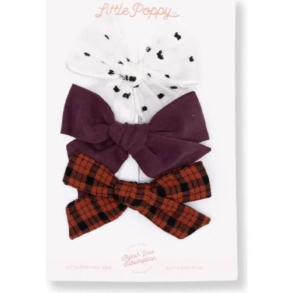 LITTLE POPPY CO Bow Clip Set - The Willow