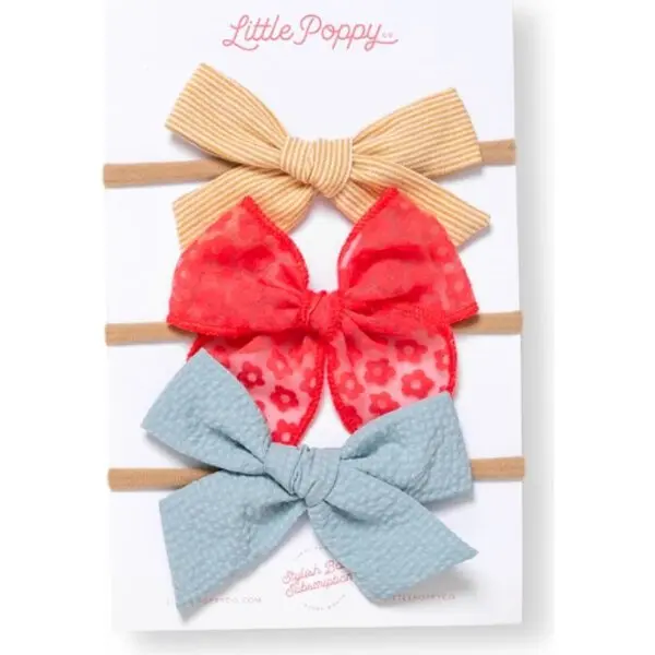 LITTLE POPPY CO Headband Bow Set - The Dahlia