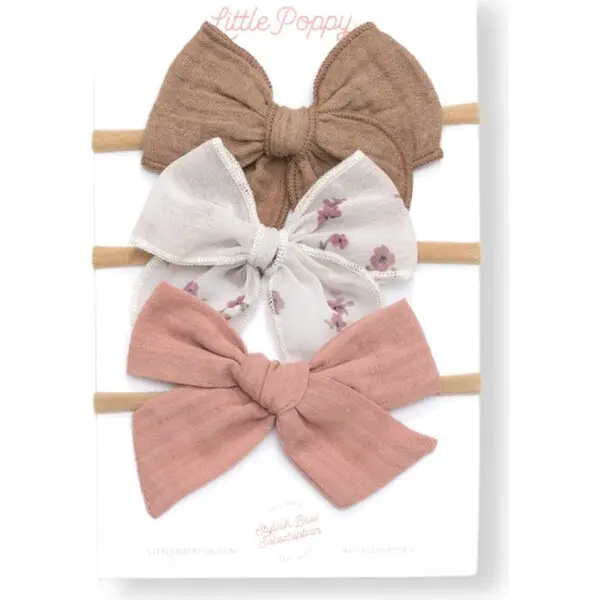 LITTLE POPPY CO Headband Bow Set - The Monet