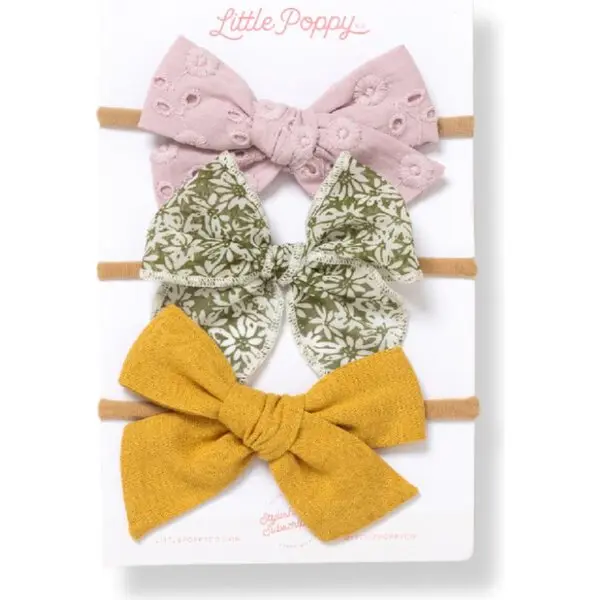 LITTLE POPPY CO Headband Bow Set - The Savannah