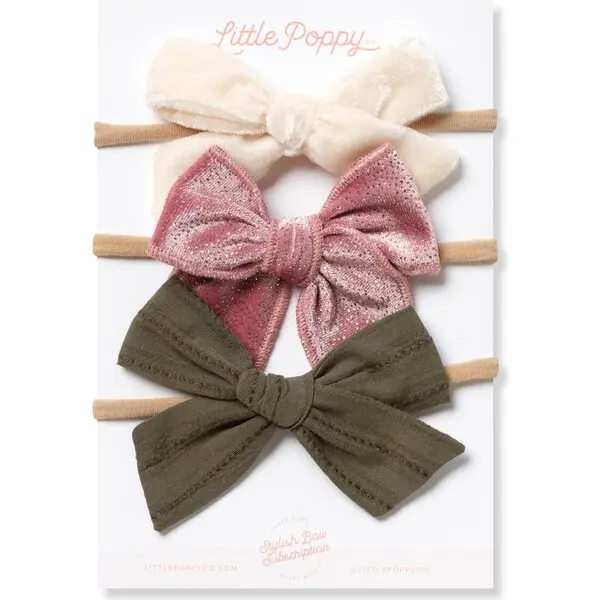 LITTLE POPPY CO Headband Bow Set - The Stella