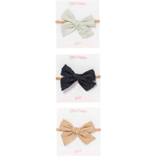 LITTLE POPPY CO Headband Bow Set - The Sydney