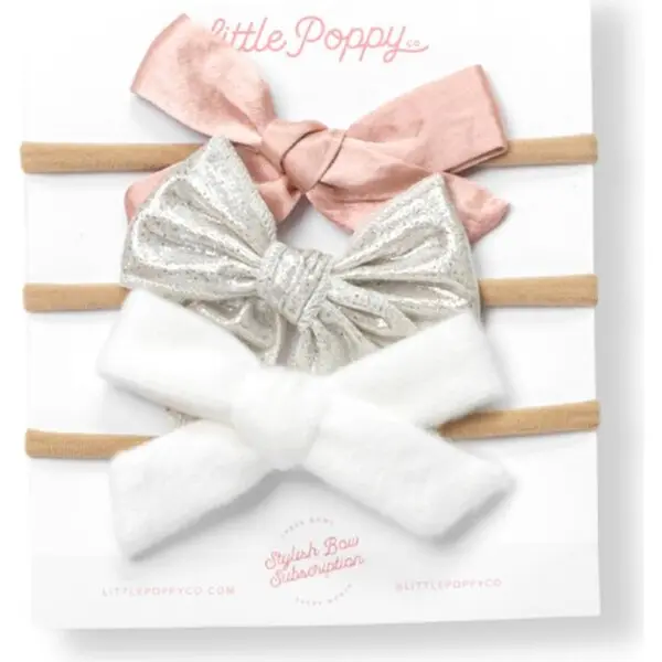 LITTLE POPPY CO Headband Mini Bow Set - The Samantha