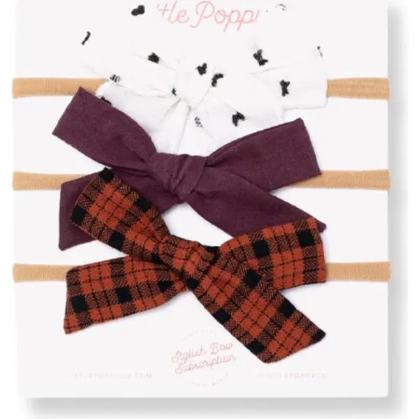 LITTLE POPPY CO Headband Mini Bow Set - The Willow