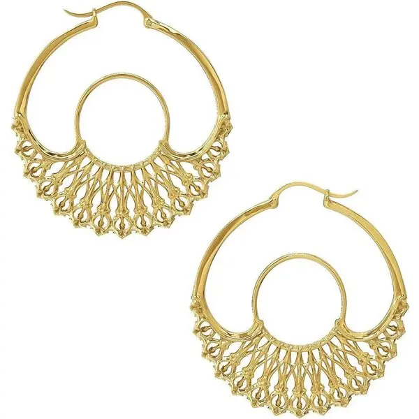 ASTOR & ORION Iris Hoop Earrings - Gold