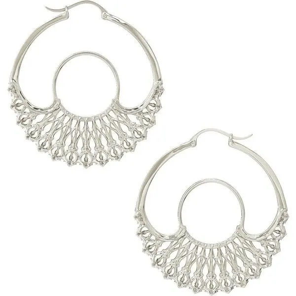 ASTOR & ORION Iris Hoop Earrings - Silver