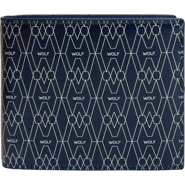 Wolf Signature Billfold And Coin - Blue