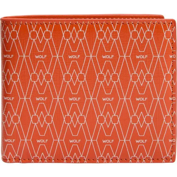 Wolf Signature Billfold And Coin - Orange