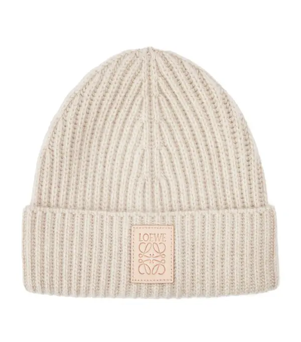 Loewe Cashmere Beanie - Beige