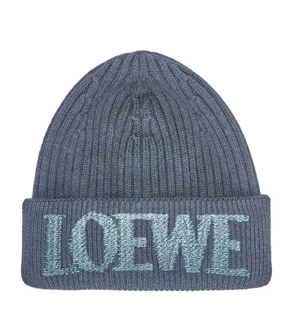 Loewe Wool-blend Beanie - Grey