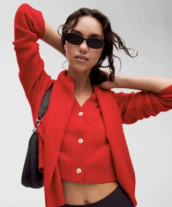 Lululemon Slim-fit Cashmere Cardigan