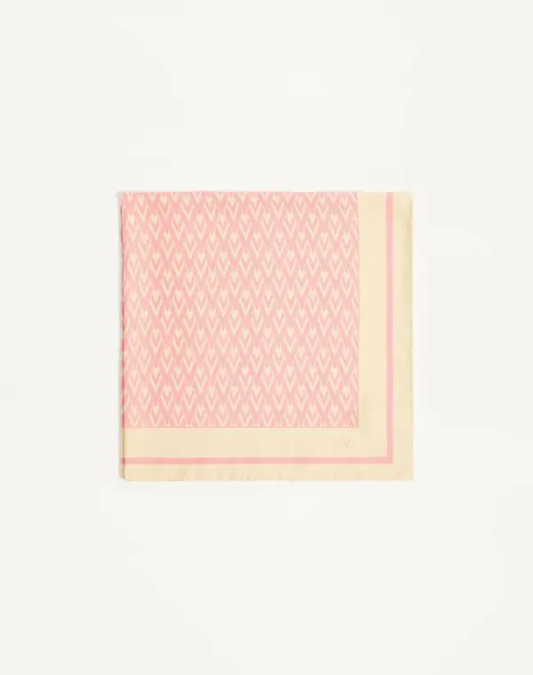 Valentino Garavani Toute La V Scarf - Cream/pink