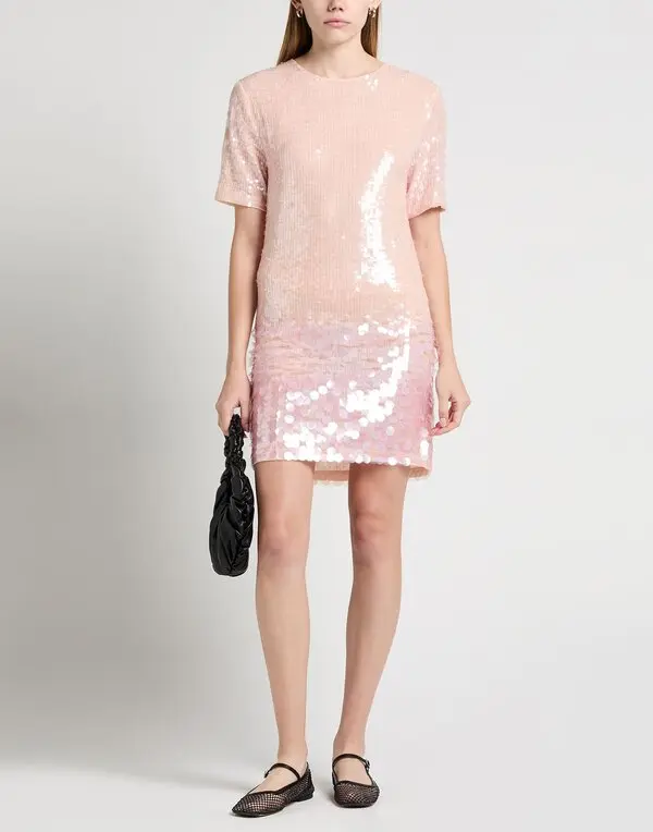 P.a.r.o.s.h Mini Dress With Sequins And Appliqués - Pink