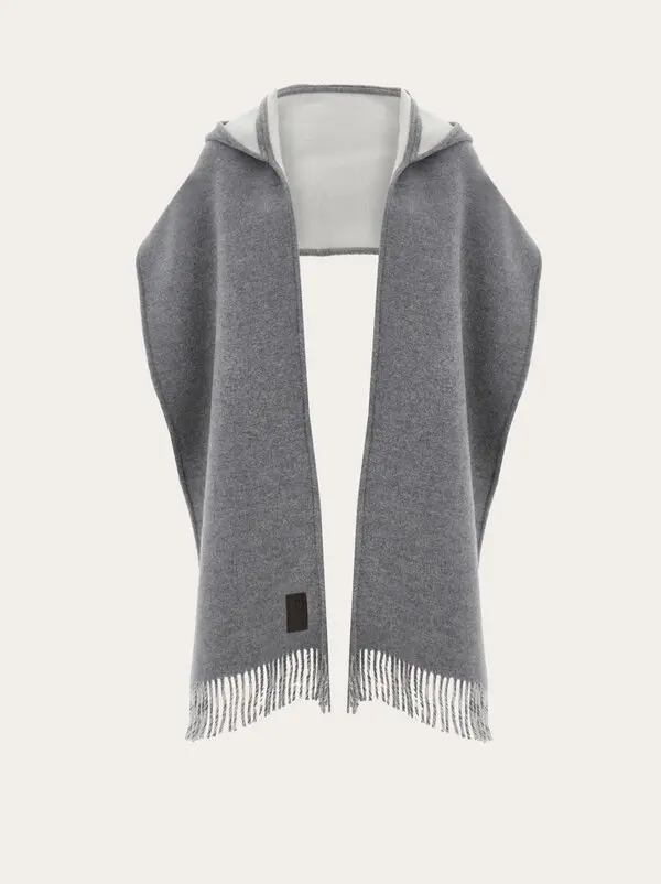 FERRAGAMO Hooded Scarf - Grey