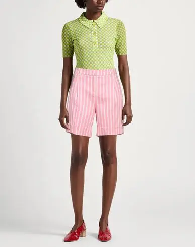 Seductive Striped High-waisted Shorts