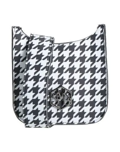 Save My Bag Houndstooth Scuba Crossbody Bag - Off White