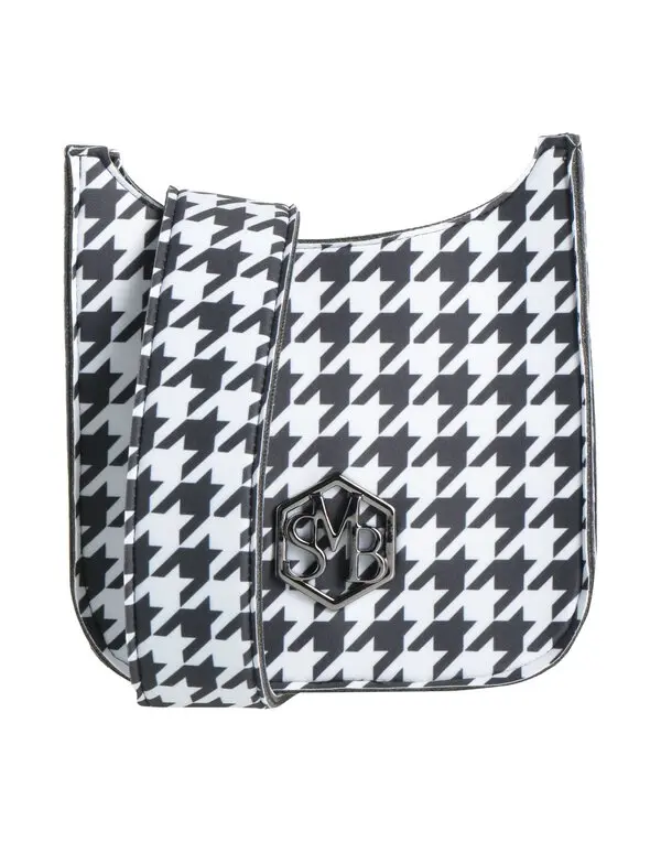 Save My Bag Houndstooth Scuba Crossbody Bag - Off White