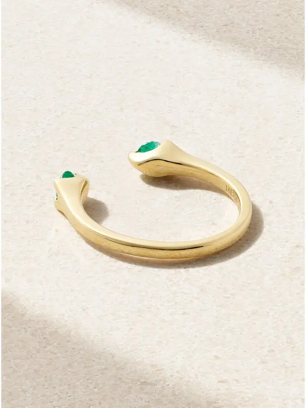 ANITA KO Orbit 18-karat Gold Ring With Emerald