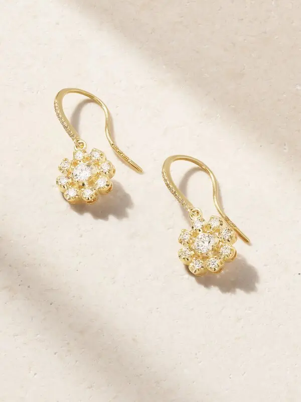 JENNIFER MEYER Illusion Small 18-karat Diamond Earrings - Gold
