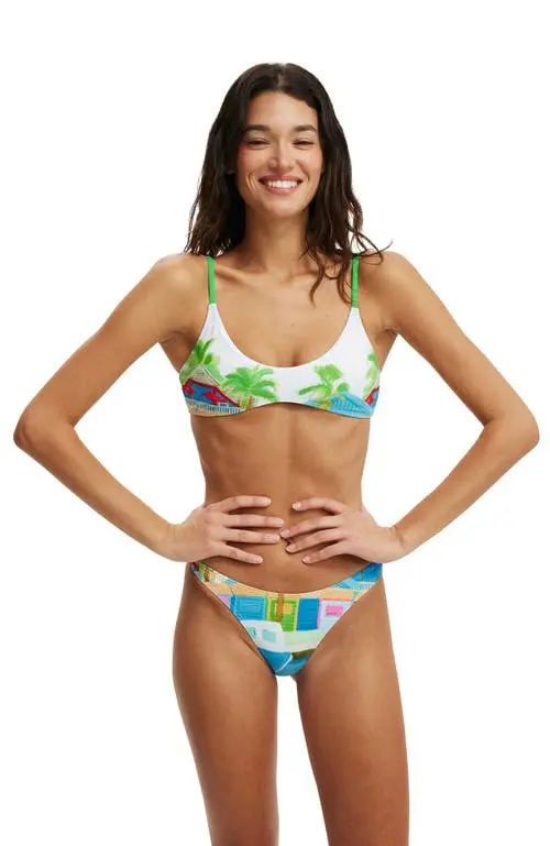 Cotton:on Refined High Side Brazilian Bikini Bottom - Tropical Harbour