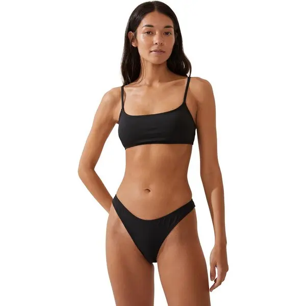 Cotton:on Straight Neck Bikini Top - Black